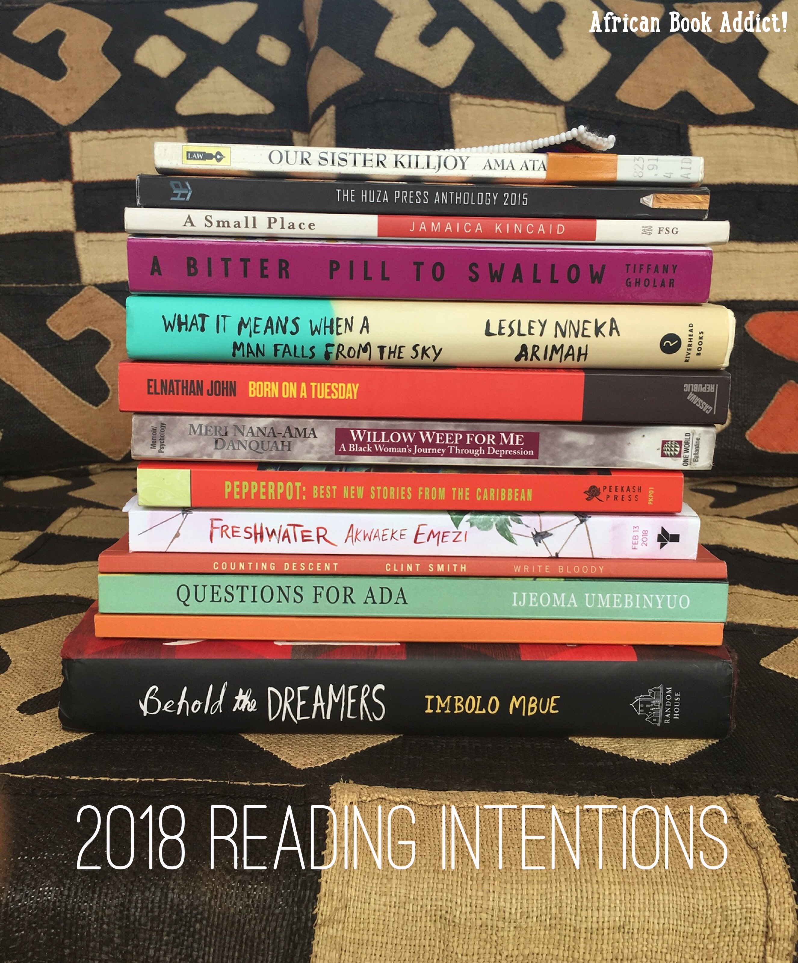 2018 READING INTENTIONS – African Book Addict!